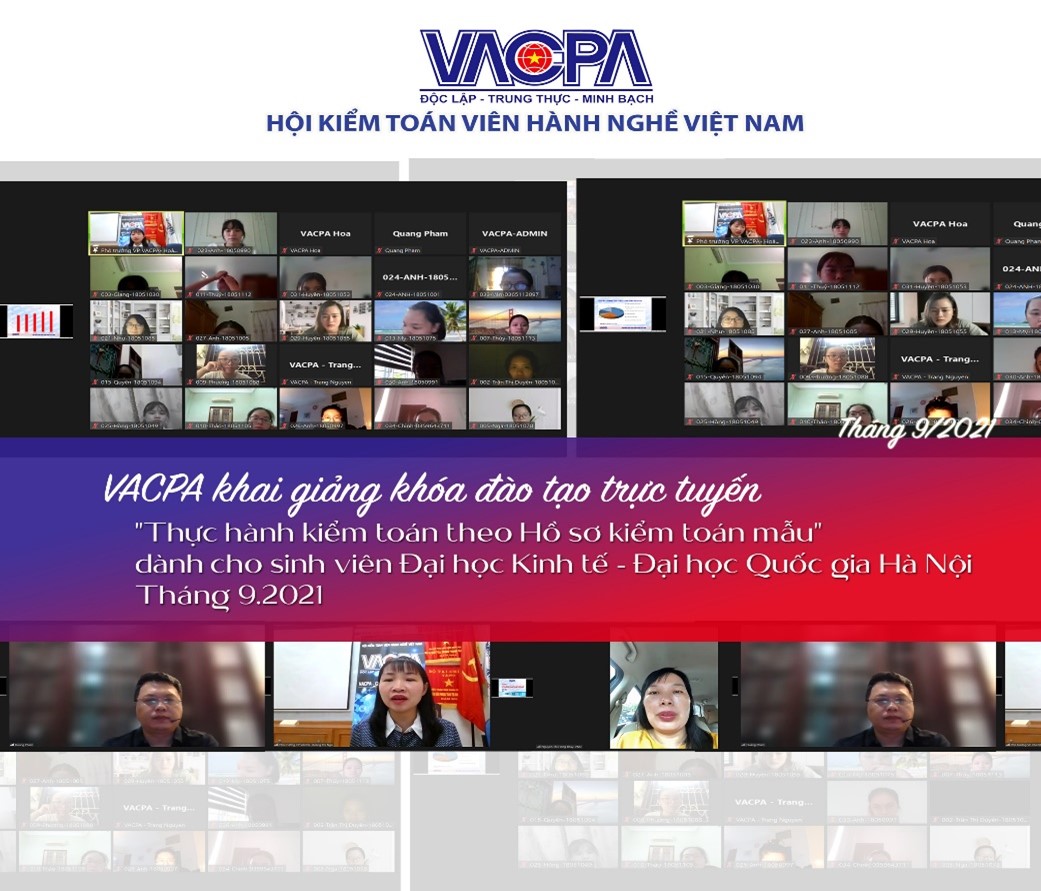 VACPA tổ chức khóa đào tạo thực hành trực tuyến cho sinh viên khoa Kế toán Kiểm toán, Trường Đại ...